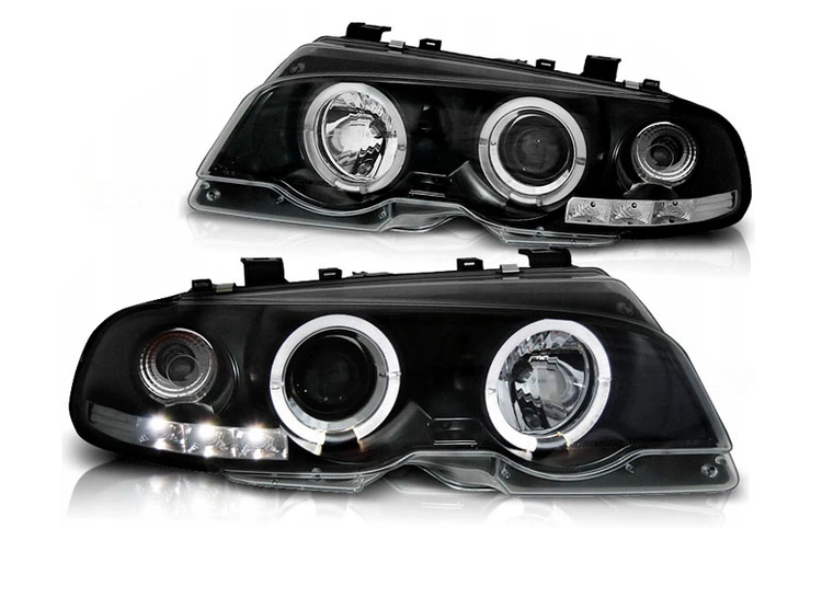 Lampy Reflektory Bmw E46 Coupe 99-03 Ringi Black | Sklep internetowy Tomito.pl
