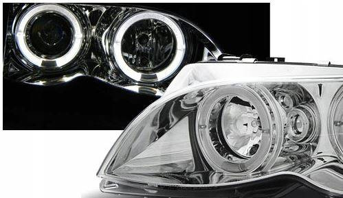 Lampy reflektory bmw e46 01-05 angel eyes chrome | Sklep internetowy Tomito.pl